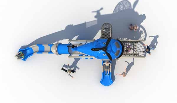 Outdoor Helicopter Theme Playground Play Rope Bridge Outdoor Helicopter Theme Playground Play Rope Bridge